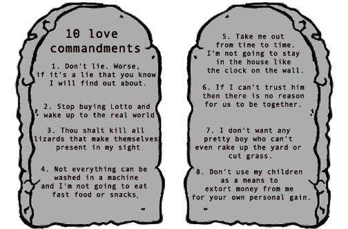 10 love commandments - All Woman