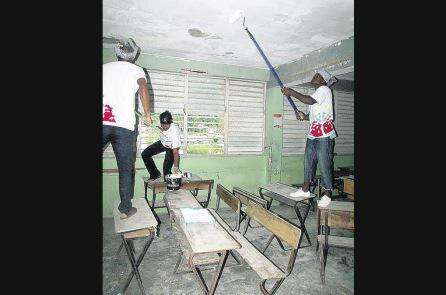 Youth groups assist in clean-up exercise of Port Maria Primary ...