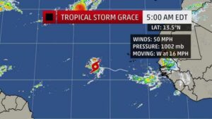 Tropical Storm Grace moving west across the Atlantic - Jamaica Observer