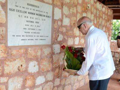 Floral tributes to National Hero Norman Manley - Jamaica Observer
