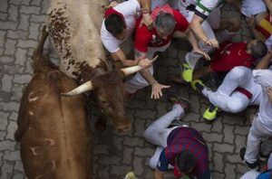 Two men gored in Pamplona bull run - Jamaica Observer
