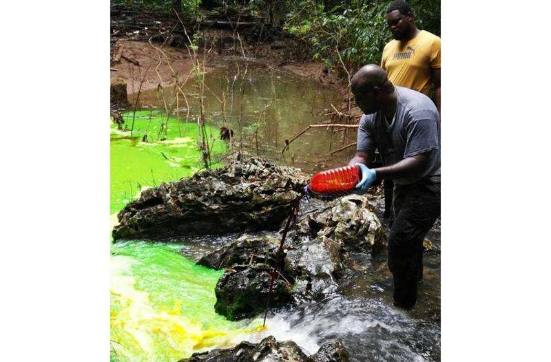 Water authority says no need for alarm over blood red Quashie River ...