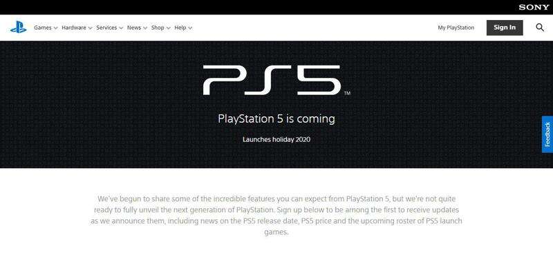 ‘It’s coming!’ Sony just unveiled PlayStation 5 website before official ...