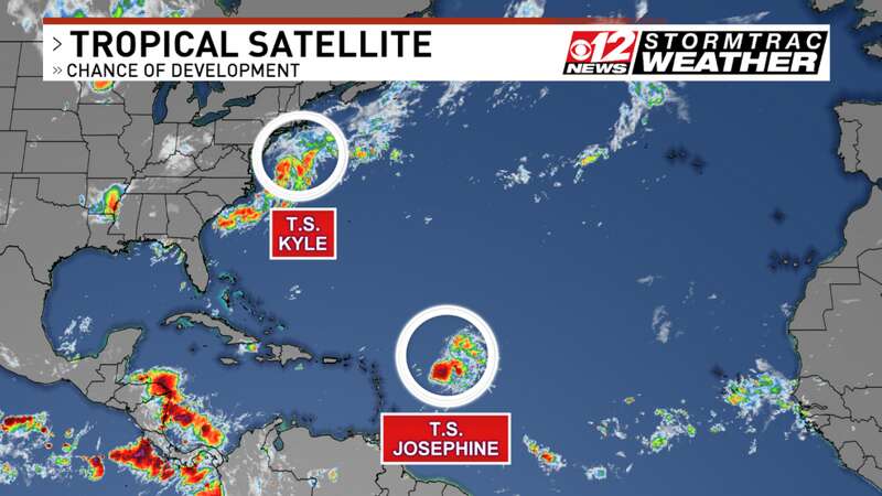Tropical Storm Kyle forms; Josephine continues towards Caribbean ...
