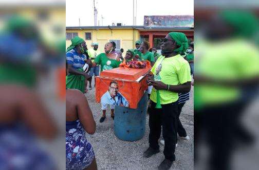 JLP fans stage mock funeral procession for McNeill - Jamaica Observer