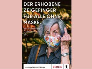 Berlin gives the middle finger to people who do not wear masks ...