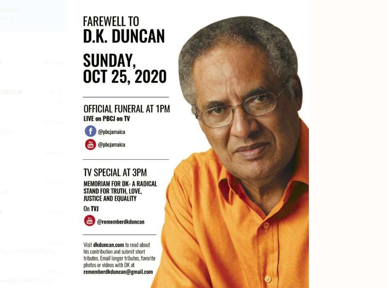 Official Funeral for DK Duncan this Sunday - Jamaica Observer