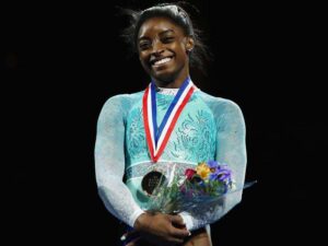 Historic! Simone Biles becomes first woman to win 7 U.S all-around ...