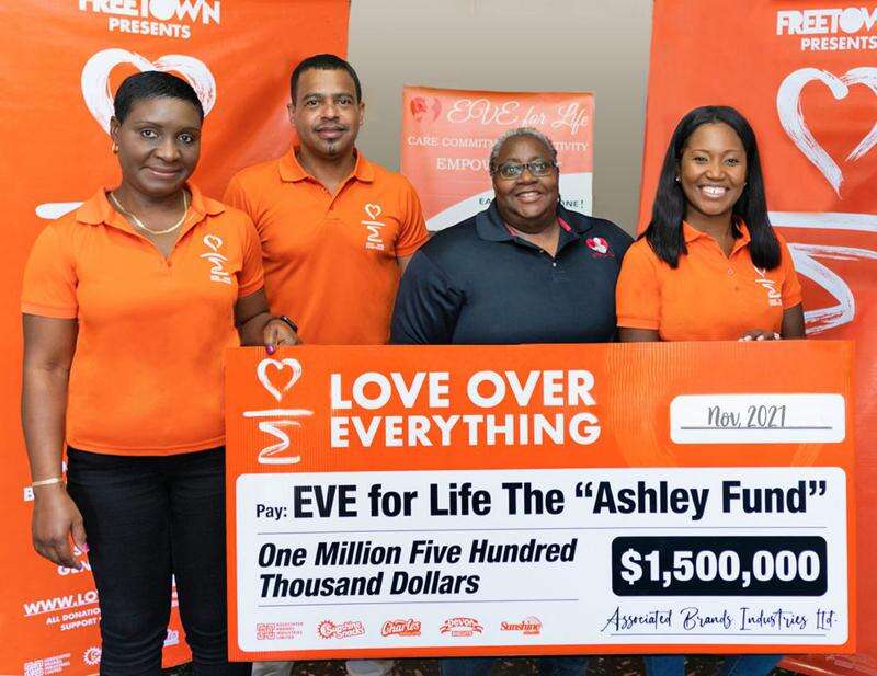 Sunshine Snacks donates $1.5 million to Eve For Life - Jamaica Observer