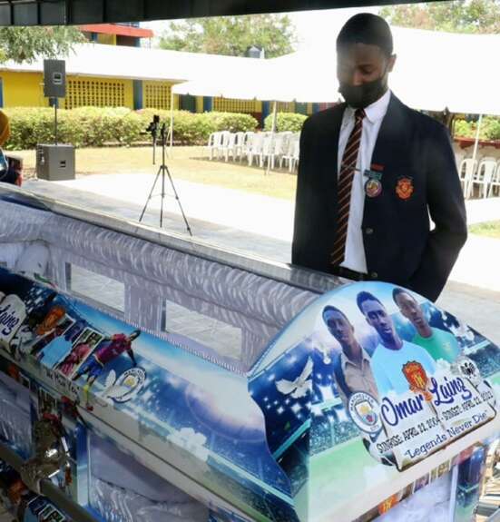 PHOTOS: Tearful farewell for STATHS footballer Omar Laing - Jamaica ...