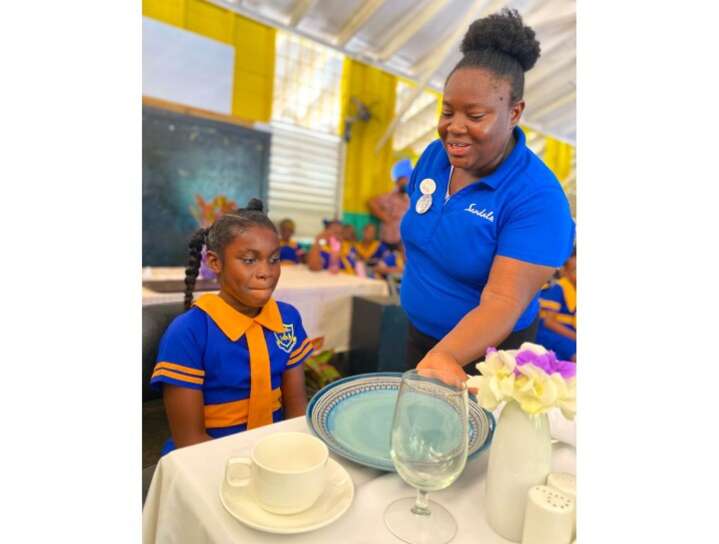 Negril Primary girls get lessons in fine dining - Jamaica Observer