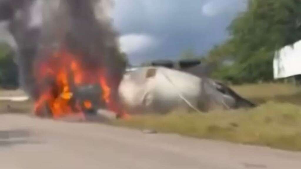 Update: Mixer truck catches fire during clear-up of accident scene ...