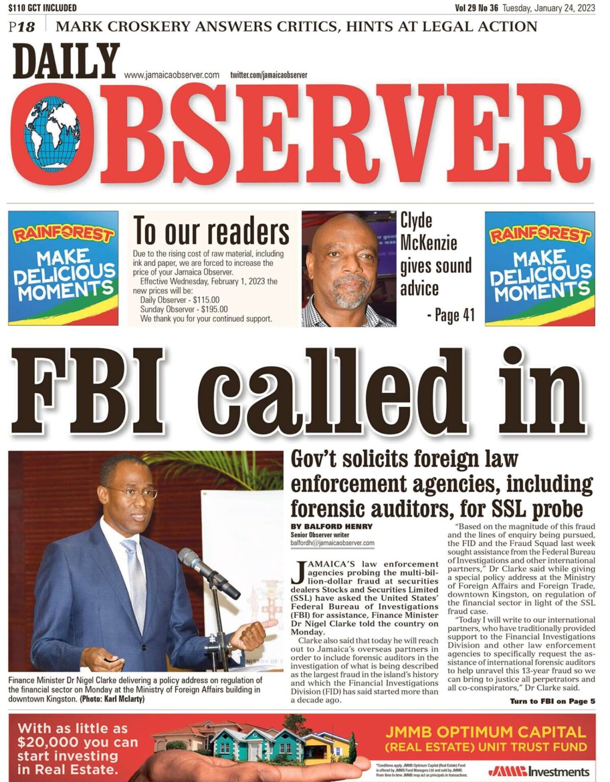 To our readers - Jamaica Observer