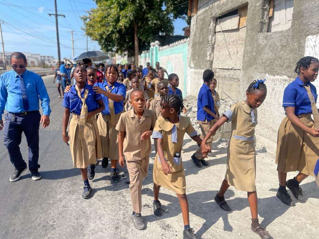 WATCH: Students march for peace in Arnett Gardens - Jamaica Observer