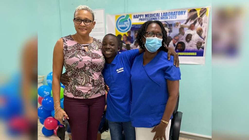 Medical Associates gifts Akeef Nugent with school supplies in support ...