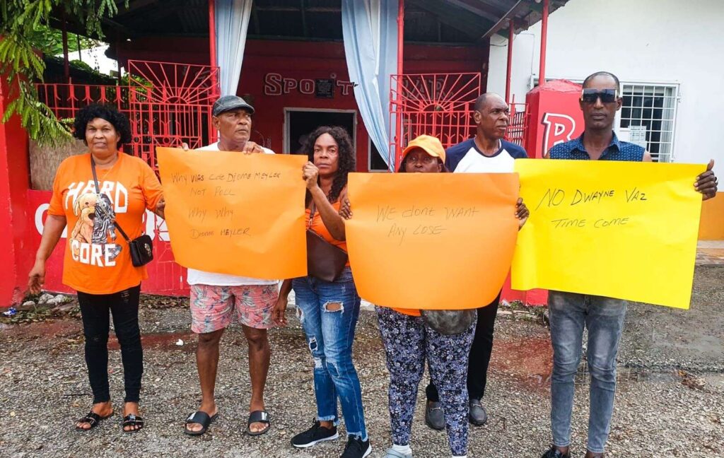 PNP supporters protest installation of Dwayne Vaz as standard- bearer ...