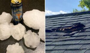 Large ice chunk fell from the sky and damaged a house in Massachusetts ...
