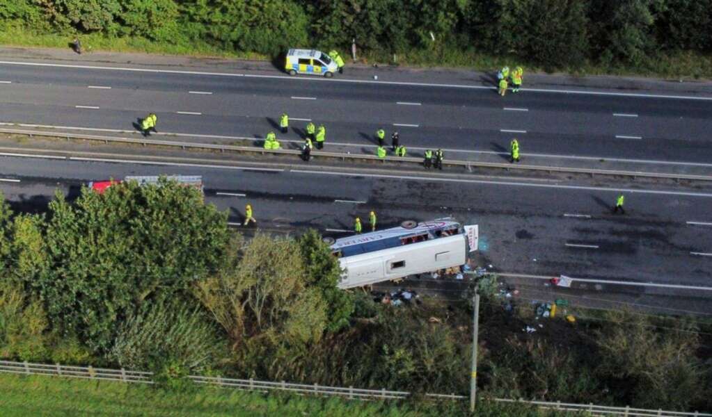 Bus carrying children overturns in northwest England, killing driver ...