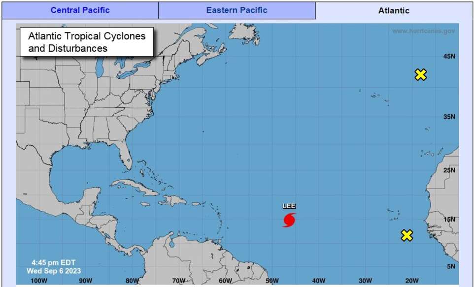 Tropical Storm Lee strengthens into a hurricane as it churns across ...