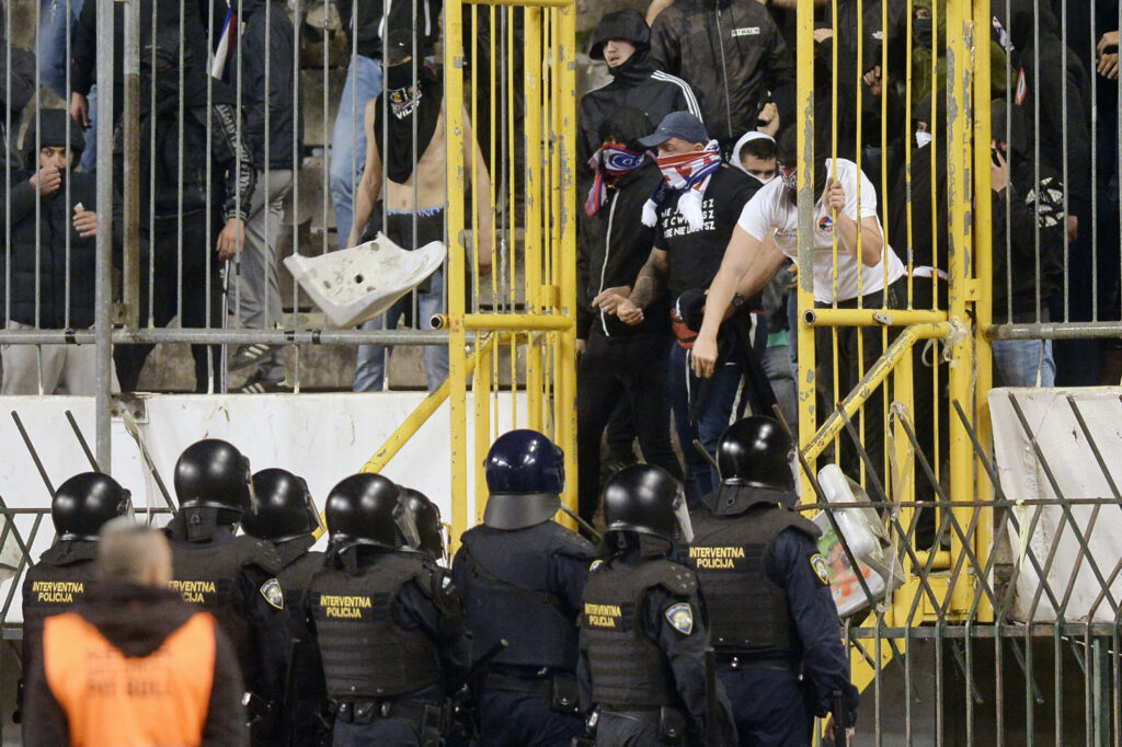 Dozens arrested after fans and police clash at Croatia Cup semi-finals ...