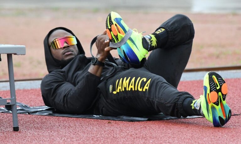 PHOTOS: Sprint star Kishane Thompson trains ahead of 100m showdown at ...