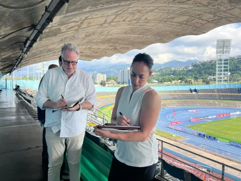 PHOTO: Grand Slam Track officials visit National Stadium - Jamaica Observer