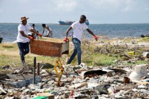 Students, community members unite to clean Rae Town fishing village ...