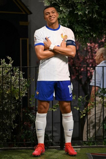France soccer star Mbappe unveiled in London...in waxwork form ...