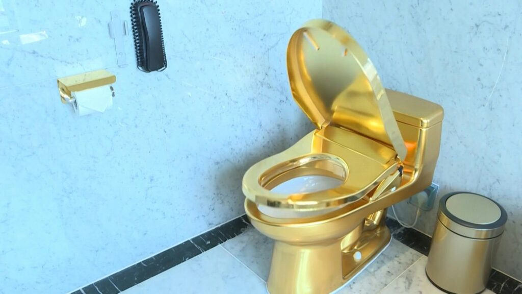 UK man gets two-year suspended term for gold toilet theft - Jamaica ...
