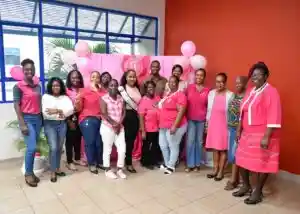 Observer team members mark Pink Day - Jamaica Observer
