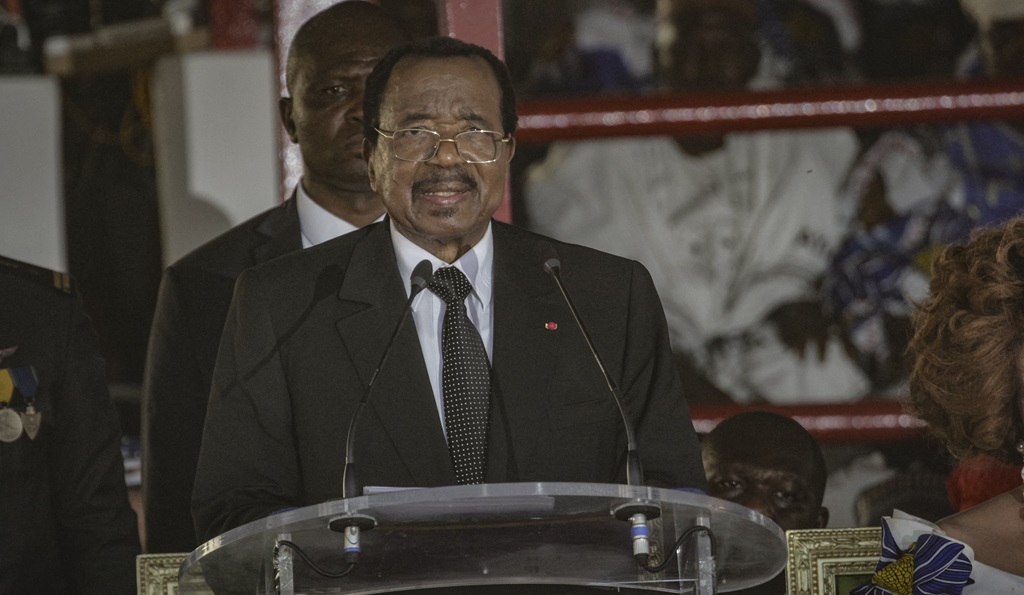 Cameroon president, 92, makes first appearance of election campaign ...